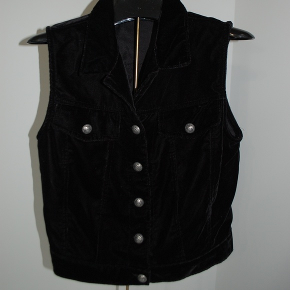 Roper | Jackets & Coats | Vintage Roper Black Velvet Western Vest Size ...